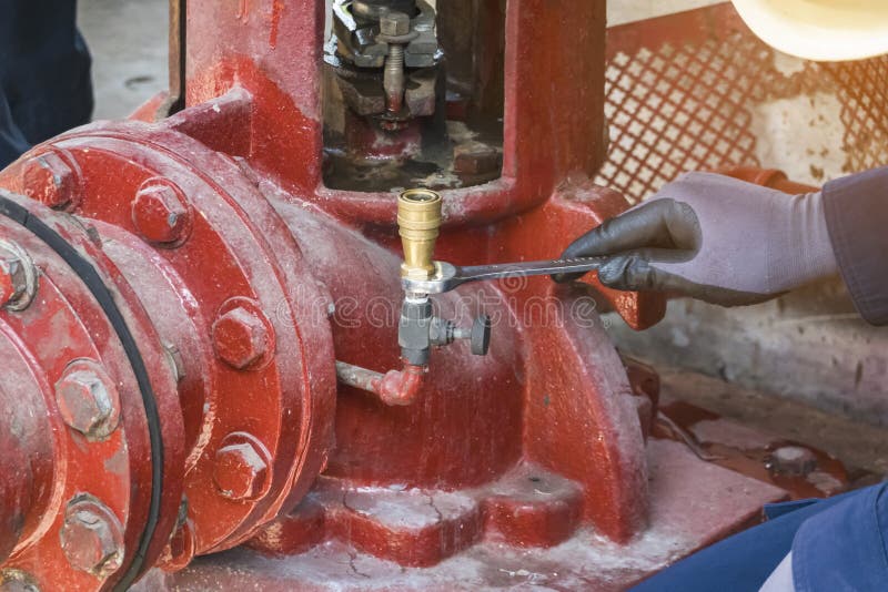 Selective Focus of the Technician is Checking Power Electric Control ...