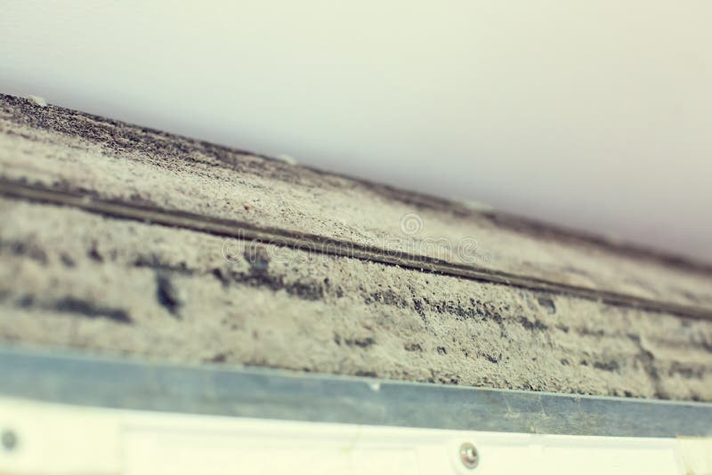 Selective Focus To Air Conditioner Filter with a Lot of Dust Stock ...