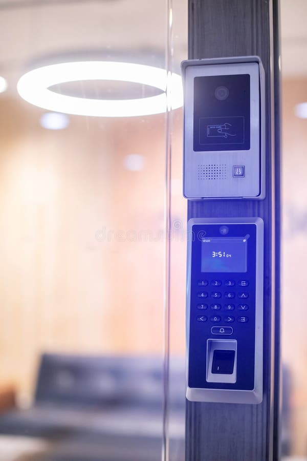 Selective Focus To Finger Scan Reader. Electronic Control Machine with ...