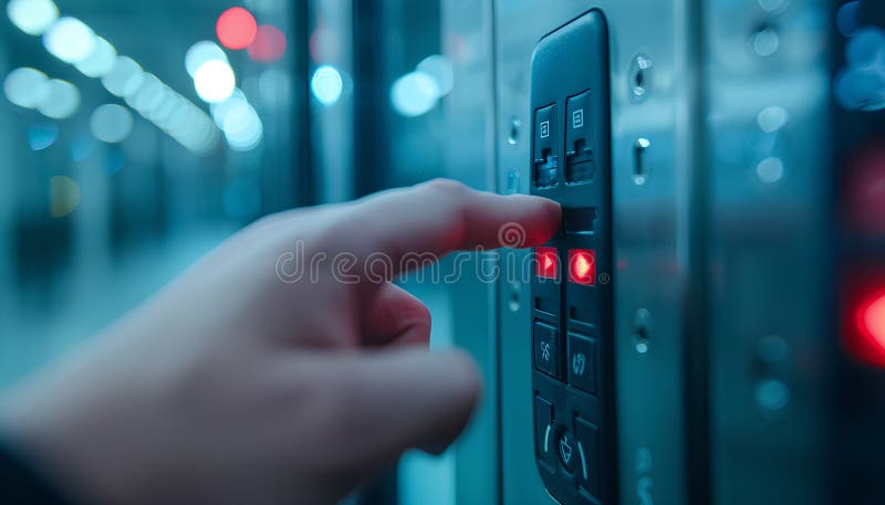 Selective Focus To Finger Scan Reader with Finger is Scaning on it ...