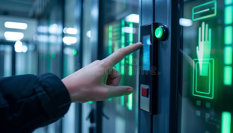 Selective Focus To Finger Scan Reader with Finger is Scaning on it ...