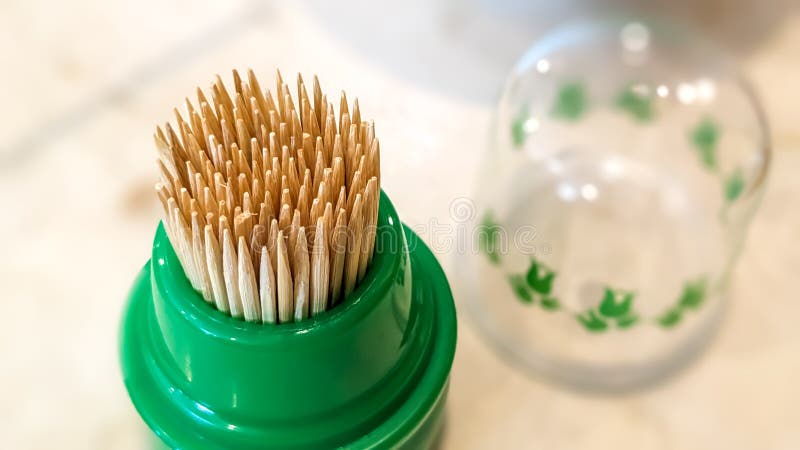 Selective Focus. Toothpicks and Its Container Stock Image - Image of ...