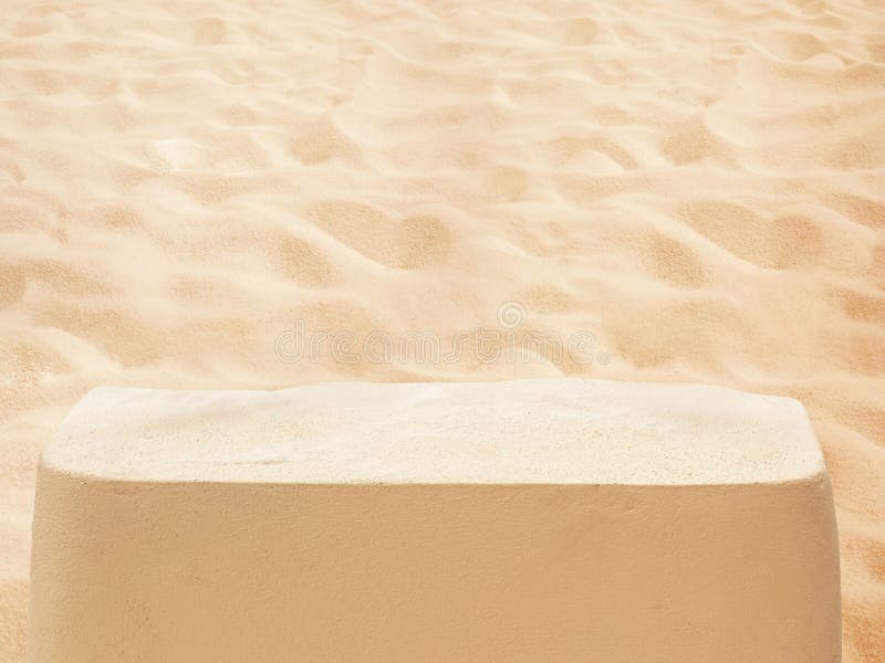 Selective Focus.top Sandstone Product Display Platform with Sand Beach ...
