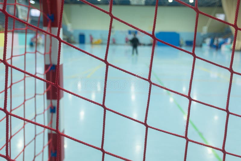 Selective Focus, View of a Futsal Goal during a Match Stock Image ...