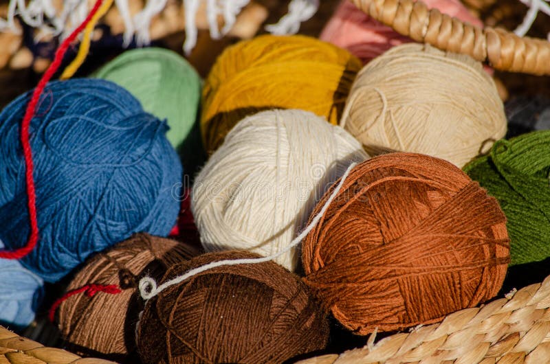 Selective Focus, Wool Balls in Different Colors Stock Image - Image of ...