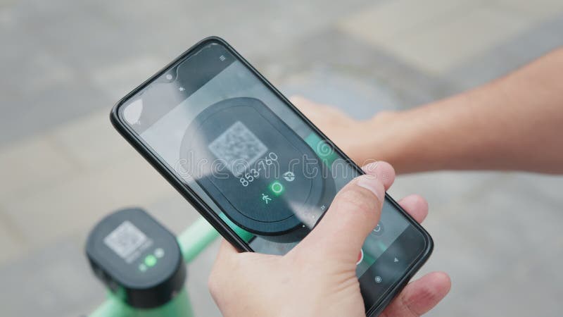 Selective Focus of Young Man Scanning Qr Code with His Phone for ...
