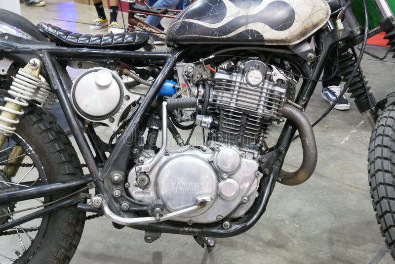 Selective Focused on a High Performance Motorcycle Engine. Editorial ...