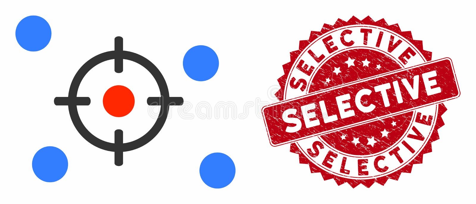 Selective Icon in Different Style Vector Illustration. Two Colored and ...