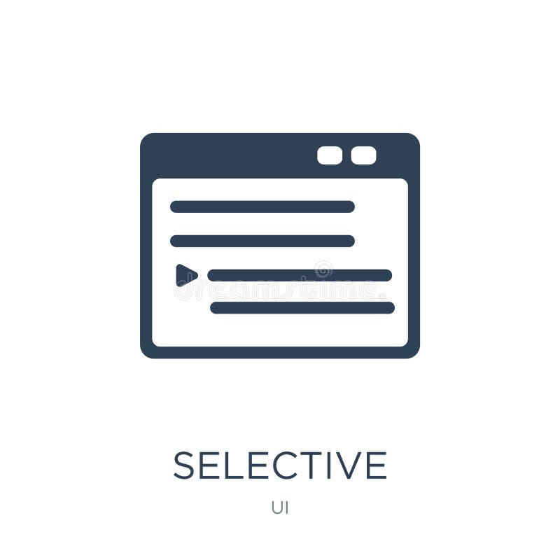 Selective Icon in Trendy Design Style. Selective Icon Isolated on White ...