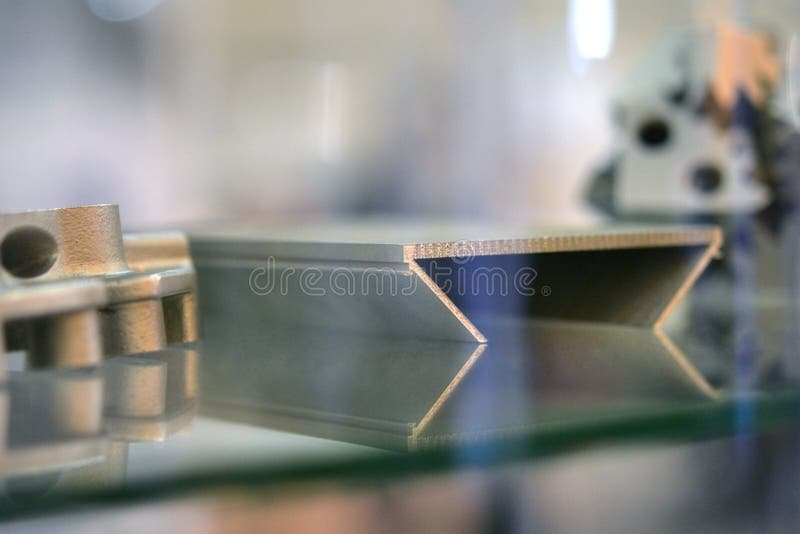 Selective Laser Melting. Object Printed on Metal 3d Printer Close-up ...