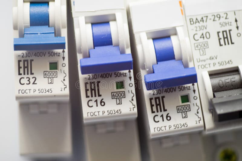 Selective Main Circuit Breaker Close Up Editorial Photo - Image of ...