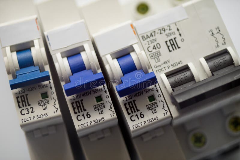 Selective Main Circuit Breaker Close Up Editorial Stock Photo - Image ...