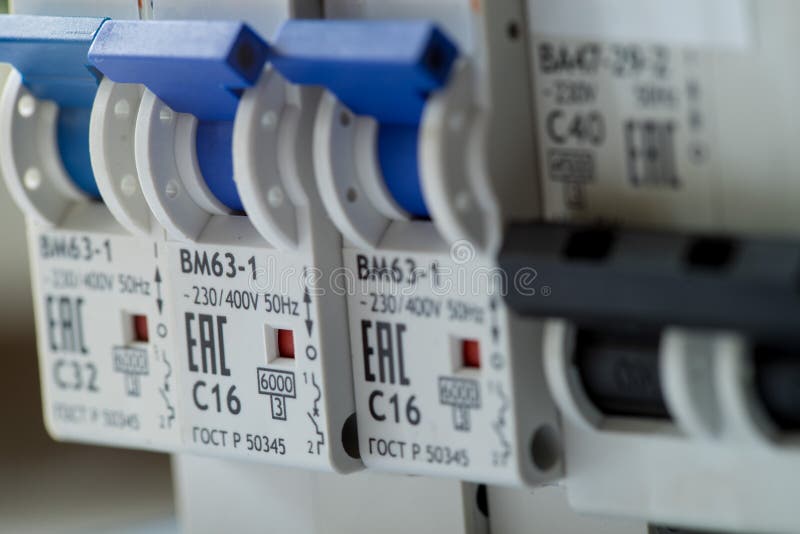 Selective Main Circuit Breaker Close Up Editorial Image - Image of ...