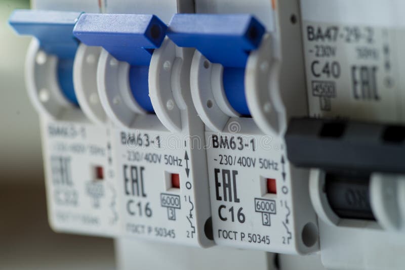 Selective Main Circuit Breaker Close Up Editorial Photo - Image of ...