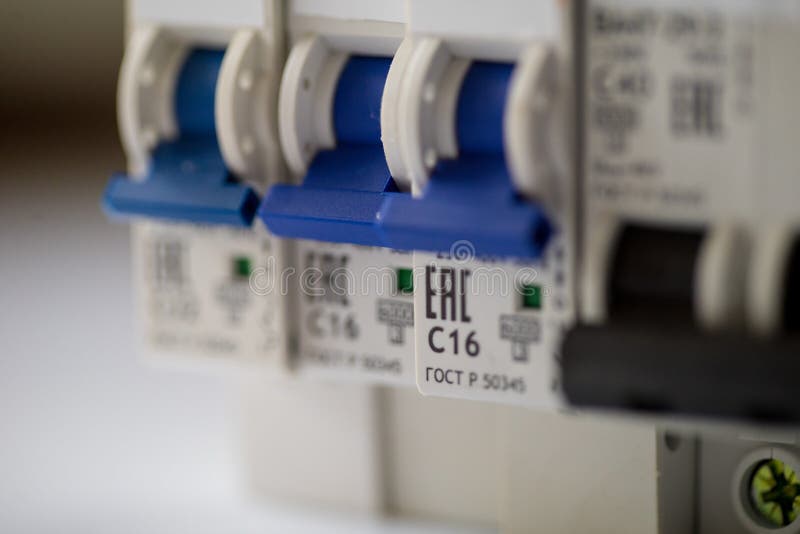 Selective Main Circuit Breaker Close Up Editorial Stock Photo - Image ...