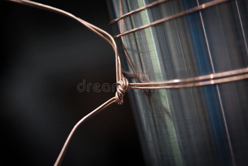 Selective of a Metal Wire Tied on a Pipe Stock Photo - Image of ...
