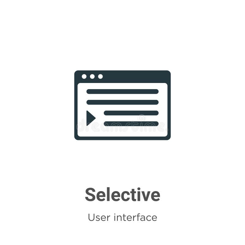Selective Icon In Trendy Design Style. Selective Icon Isolated On White ...