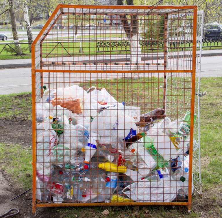 Selective Waste Collection, Plastic Collection Container Stock Image ...