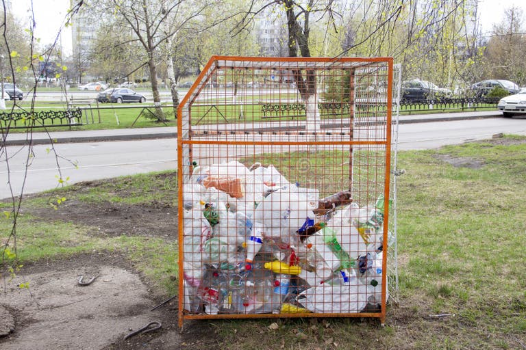 Selective Waste Collection, Plastic Collection Container Stock Image ...