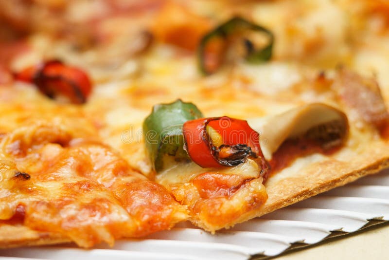 Selectived Focus on Topping on Pizza Background Stock Photo - Image of ...