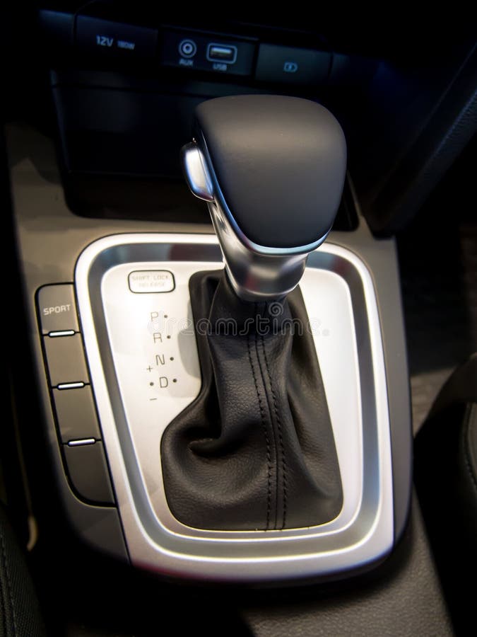 Selector Of Automatic Transmission Gear Of Car Stock Photo - Image of ...