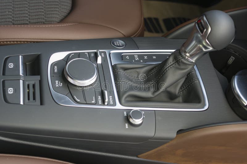 Selector of an AutomaticTransmission Gear. Stock Image - Image of grey ...