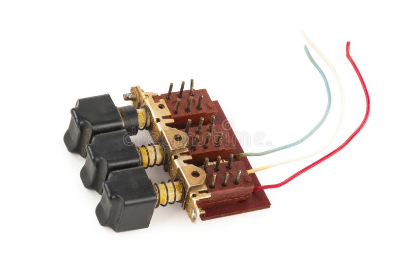 Selector Switch of Control Panel, Industrial Plant. Stock Photo - Image ...