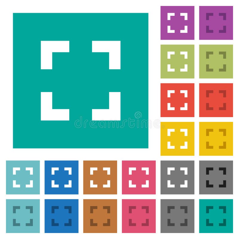 Selector Tool Square Flat Multi Colored Icons Stock Vector ...