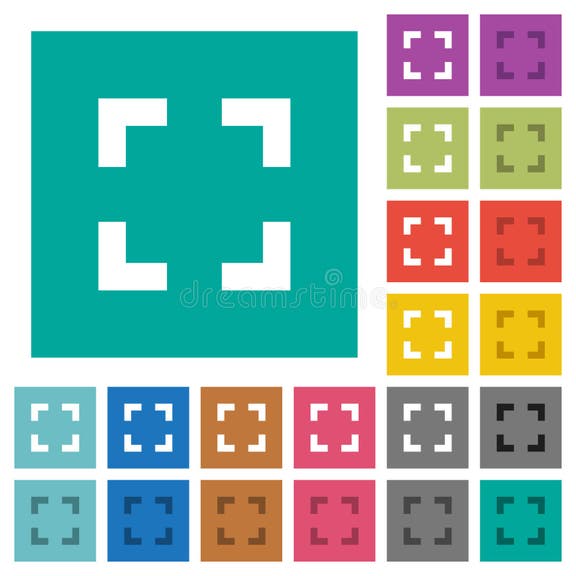 Selector Tool Square Flat Multi Colored Icons Stock Vector ...