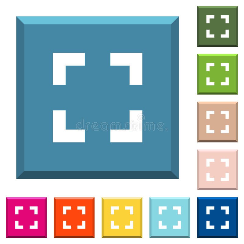Selector Tool White Icons On Edged Square Buttons Stock Vector ...
