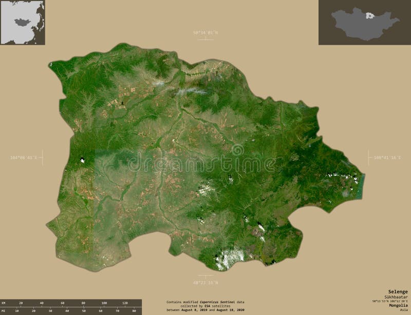 Selenge, Mongolia - Composition. Sentinel-2 Satellite Stock ...