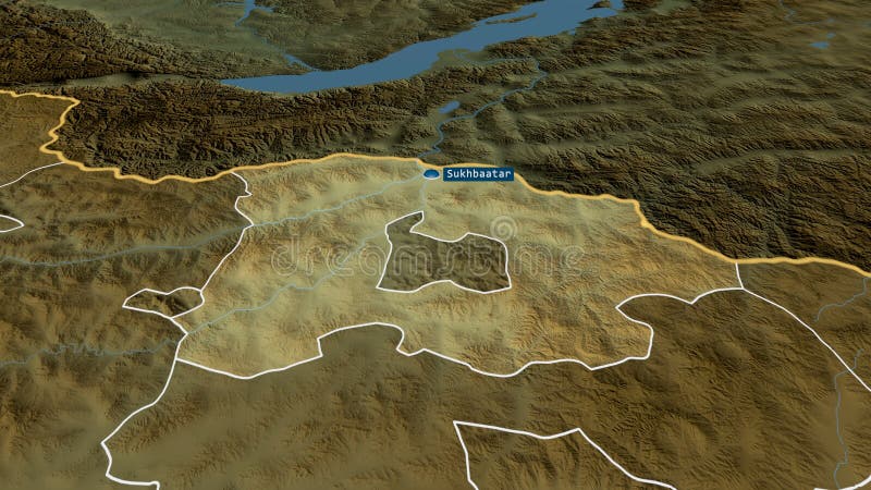 Selenge, Mongolia - Highlighted with Capital. Physical Stock ...
