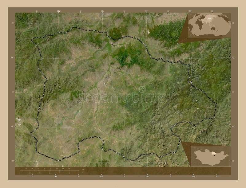 Selenge, Mongolia. Low-res Satellite. Capital Stock Illustration ...