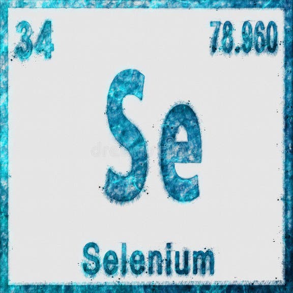 Selenium Chemical Element Blue on White Stock Illustration ...