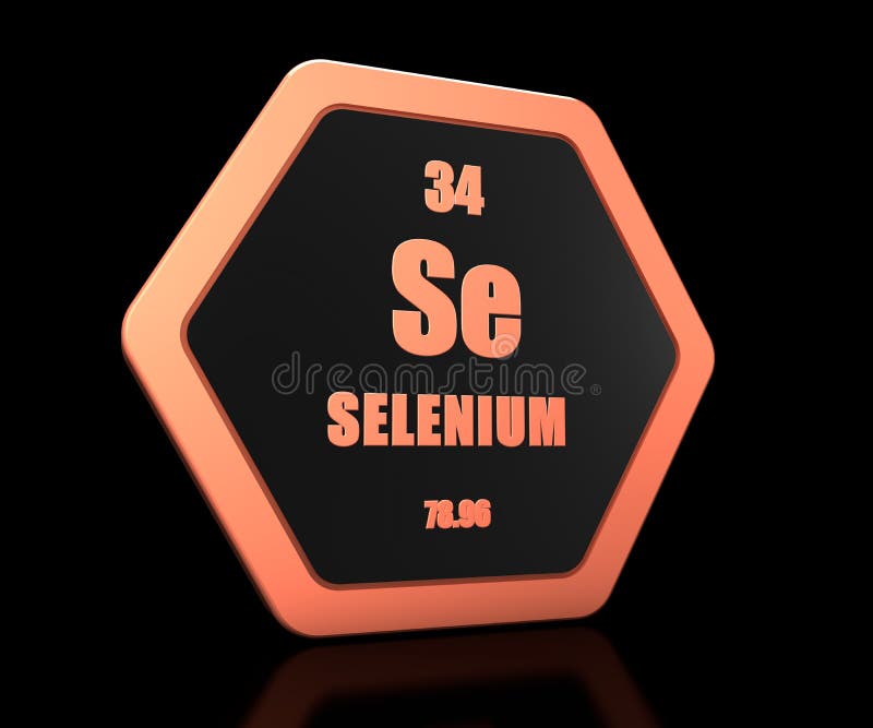 Selenium - Se - Chemical Element Periodic Table Hexagonal Shape Stock ...