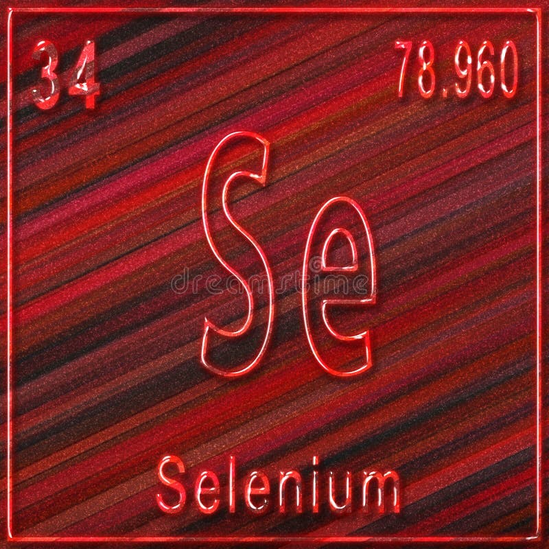 Selenium Chemical Element, Sign with Atomic Number and Atomic Weight ...
