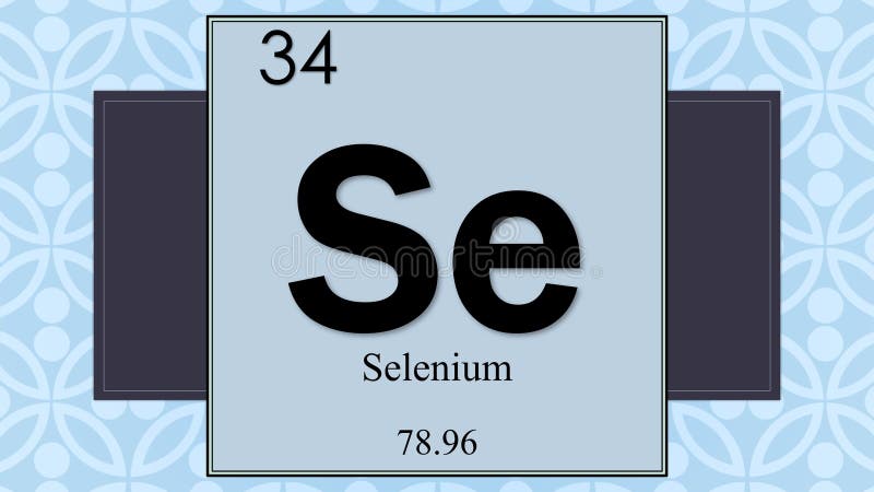 Selenium Chemical Element Symbol on Abstract Shape Blue Background ...