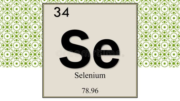 Selenium Chemical Element Symbol on Green Pattern Background Stock ...