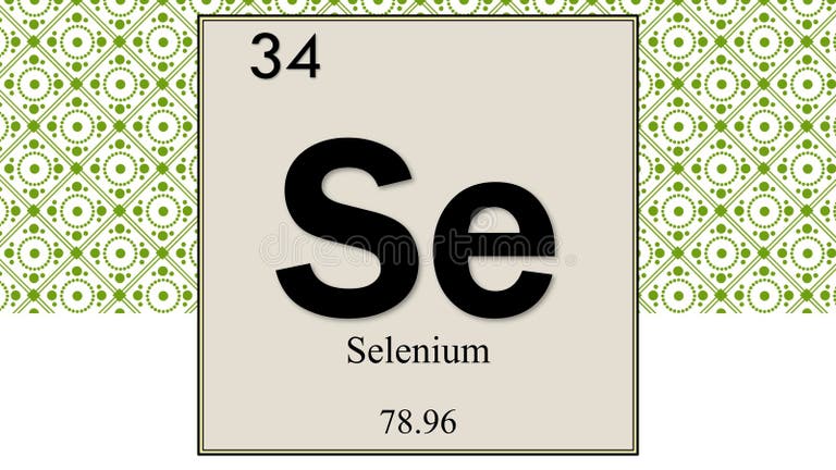 Selenium Chemical Element Symbol on Green Pattern Background Stock ...