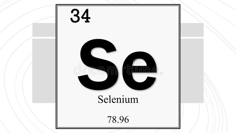Selenium Chemical Element Symbol on Square Gray Background Stock ...