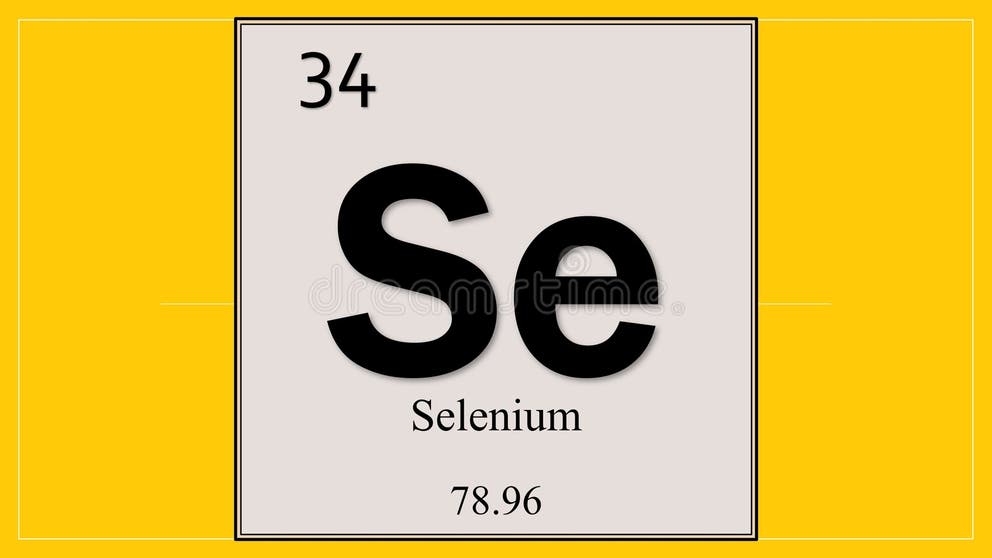 Selenium Chemical Element Symbol on Yellow Abstract Background Stock ...