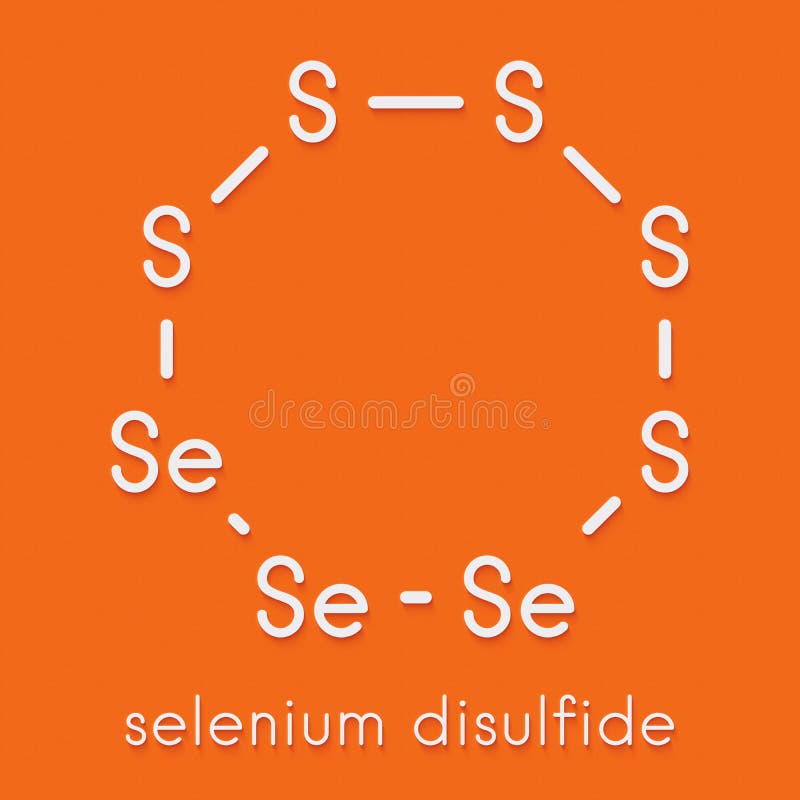Selenium Disulfide Dandruff Shampoo Active Ingredient Molecule Selenium Sulfide Has Antifungal