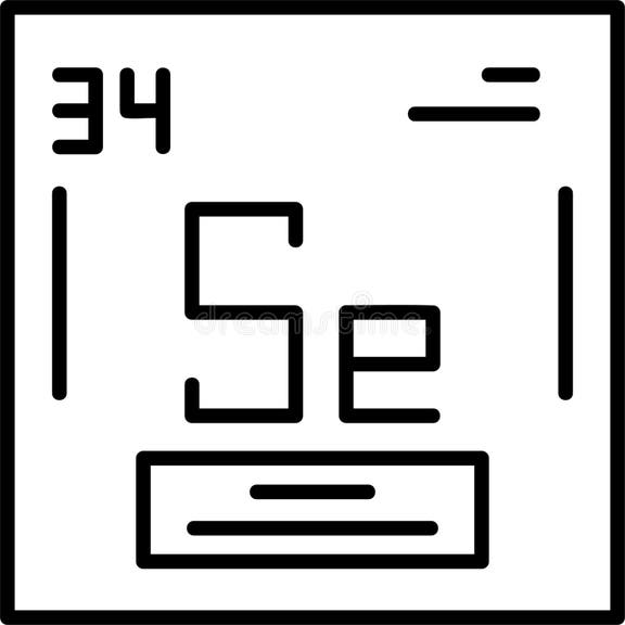 Selenium Outline Vector Icon Stock Vector - Illustration of selenium ...