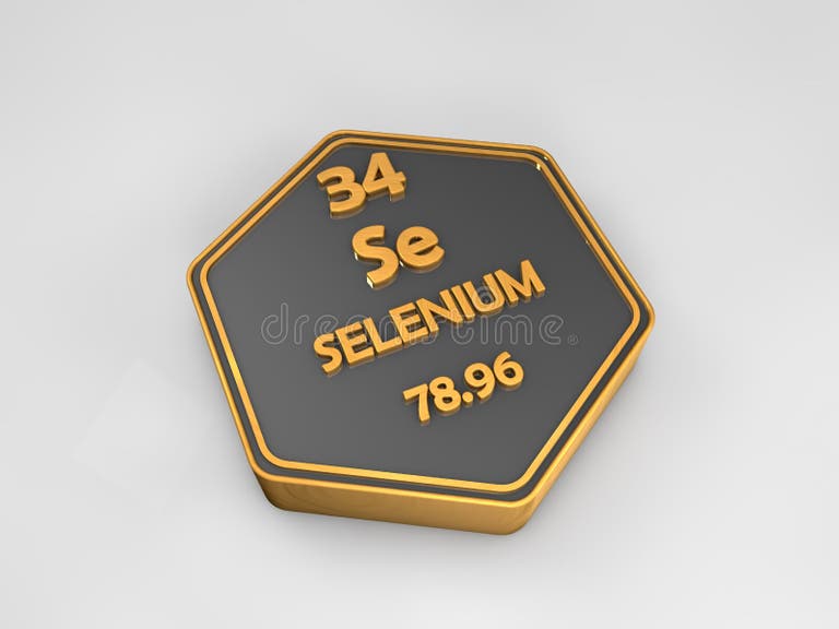 Selenium - Se - Chemical Element Periodic Table Hexagonal Shape Stock ...