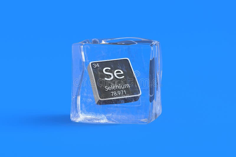 Selenium Se Chemical Element of Periodic Table in Ice Cube Stock ... Selenium Se Chemical Element of Periodic Table in Ice Cube Stock ...