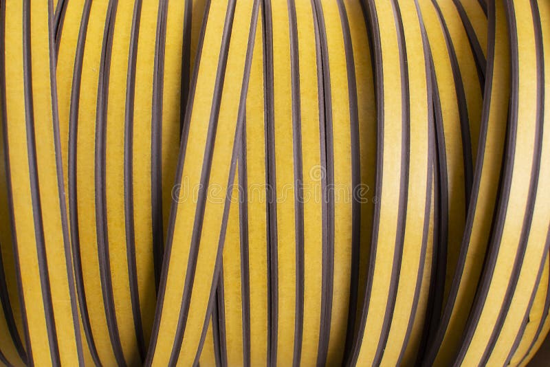 Self Adhesive Yellow Rubber Sealing Roll. Foam Insulation for Windows ...