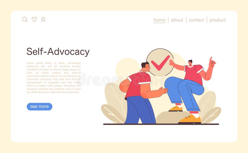 Self Advocacy Concept Flat Vector Stock Vector Illustration Of Talk