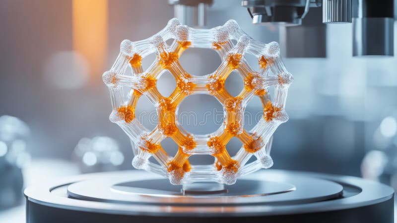 Self-Assembling Nanomaterials Forming Futuristic Structures Stock ...