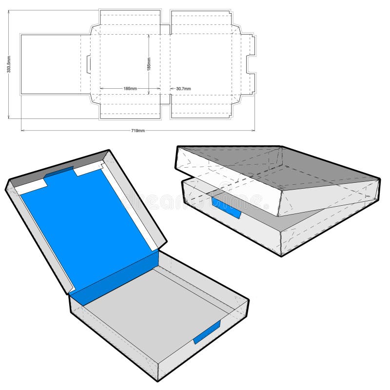 Chocolate Box Internal Measurement 18x15.5+3 Cm and Die-cut Pattern ...