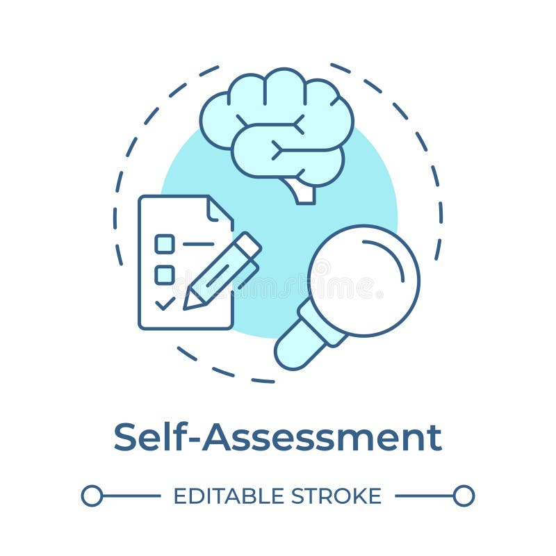 Self Assessment Soft Blue Concept Icon Stock Illustration ...